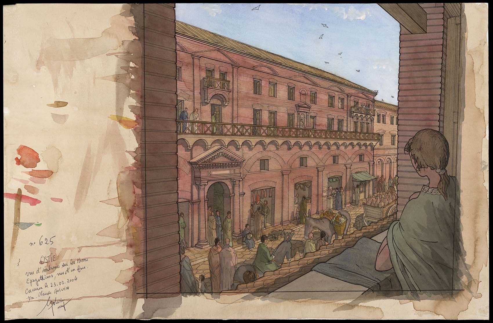 Ostia (Ostia), Blick auf die Horrea Epagathiana - Jean-Claude Golvin